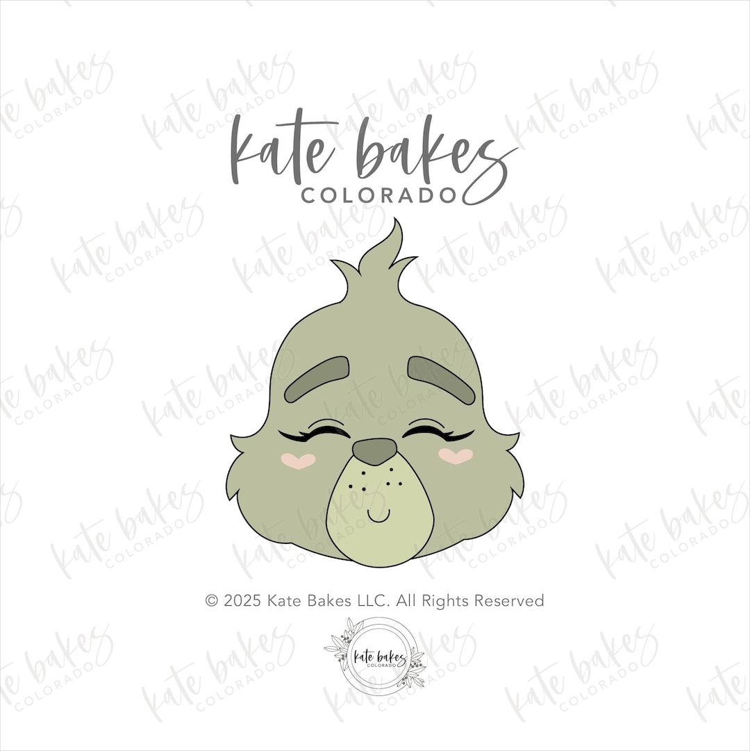 Grumpy Green Guy Face Cookie Cutter - Etsy