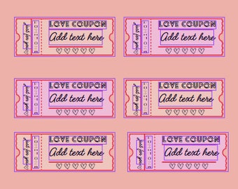 Customizable Love Coupon, Valentines Day - Etsy