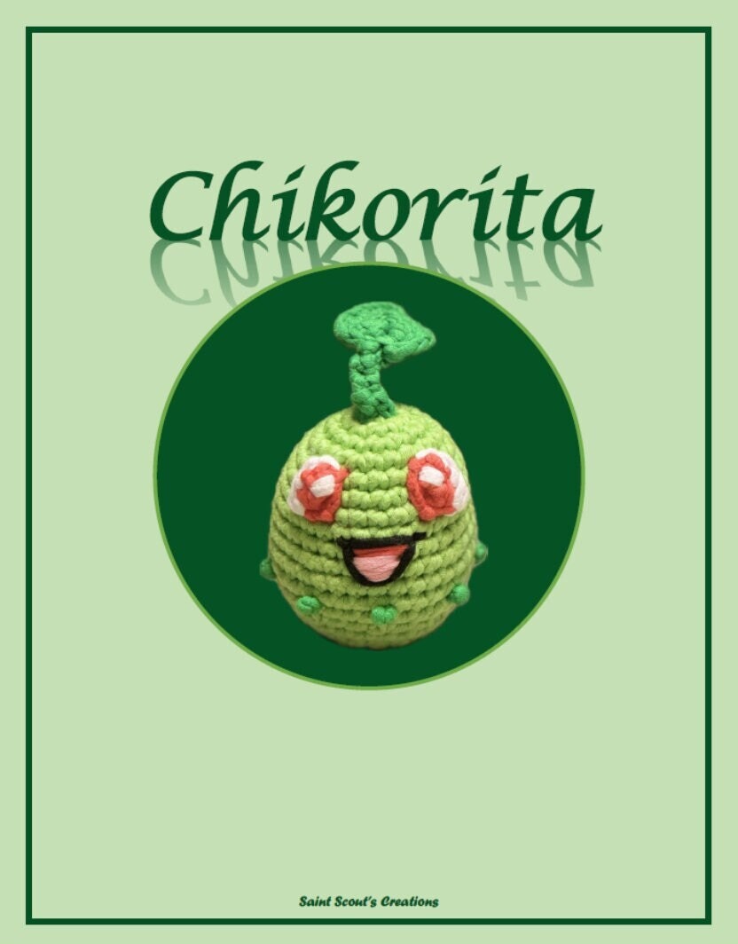 Chikorita Crochet Pattern PDF Download Pokemon - Etsy