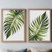 Set of 2 Tropical Palm Leaf Watercolor Art Print - Printable Green ...