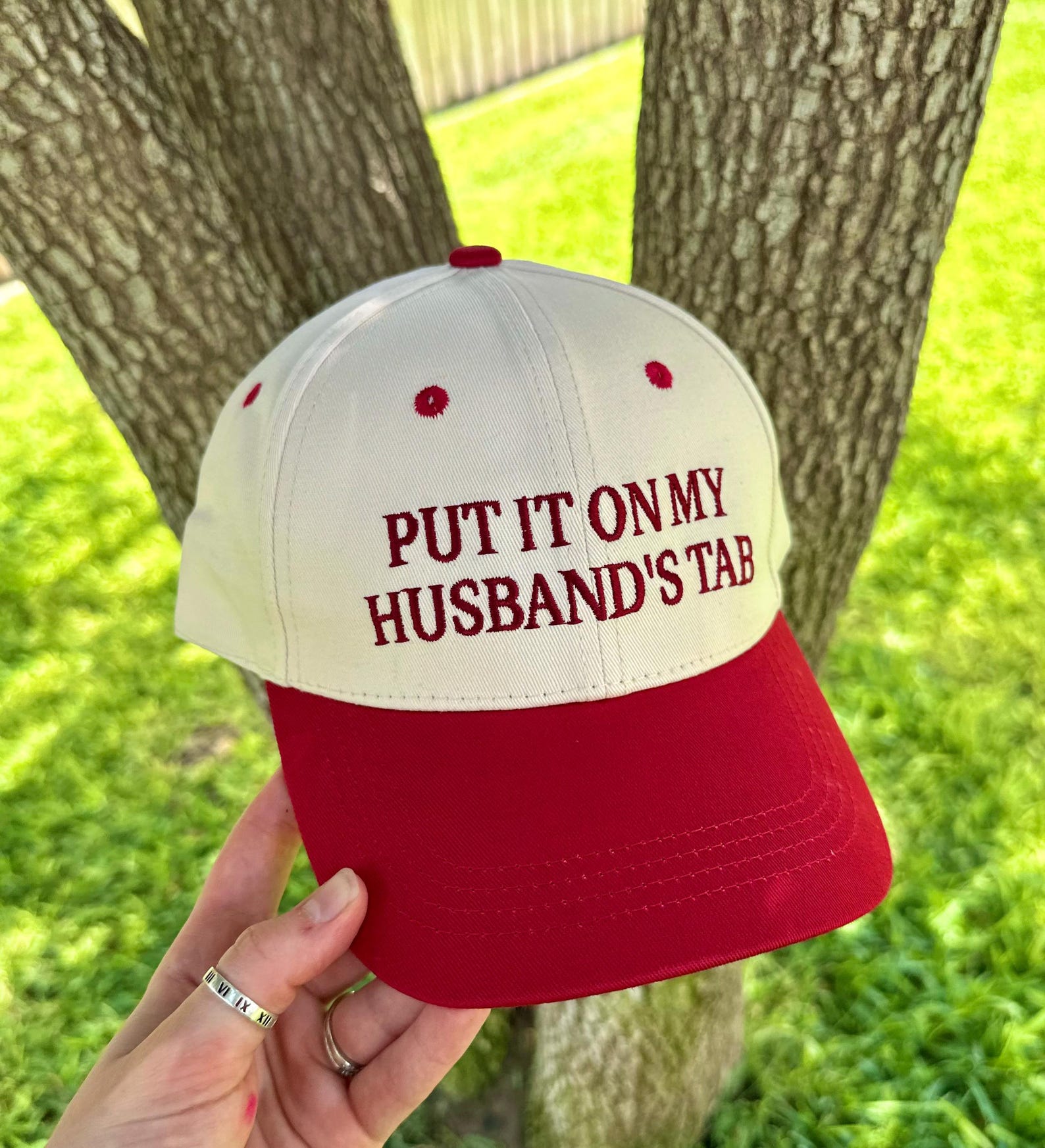 Put It on My Husband’s Tab Hat, Cool Hats, Gifts for Her, Wife, Wedding ...