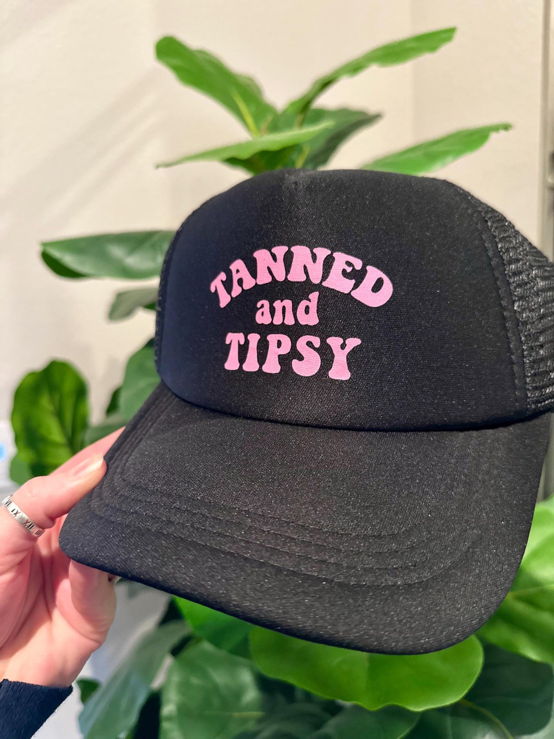 Tanned and Tipsy Trucker Hat, Cool Hats, Gifts for Her, Summer Hats ...