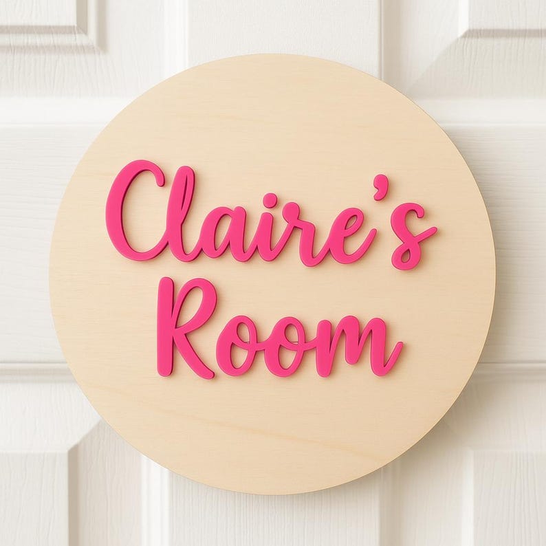 Personalized Name Room Door Sign Keepsake Kids Hanger Hangable Gifts ...