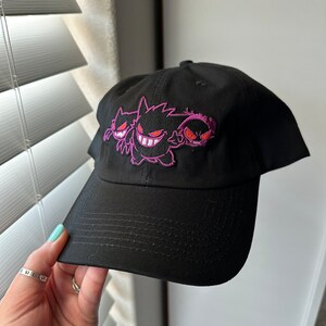 Ghost Type Gengar Gastly Haunter Anime Baseball Hat, Cool Hats, Gifts ...