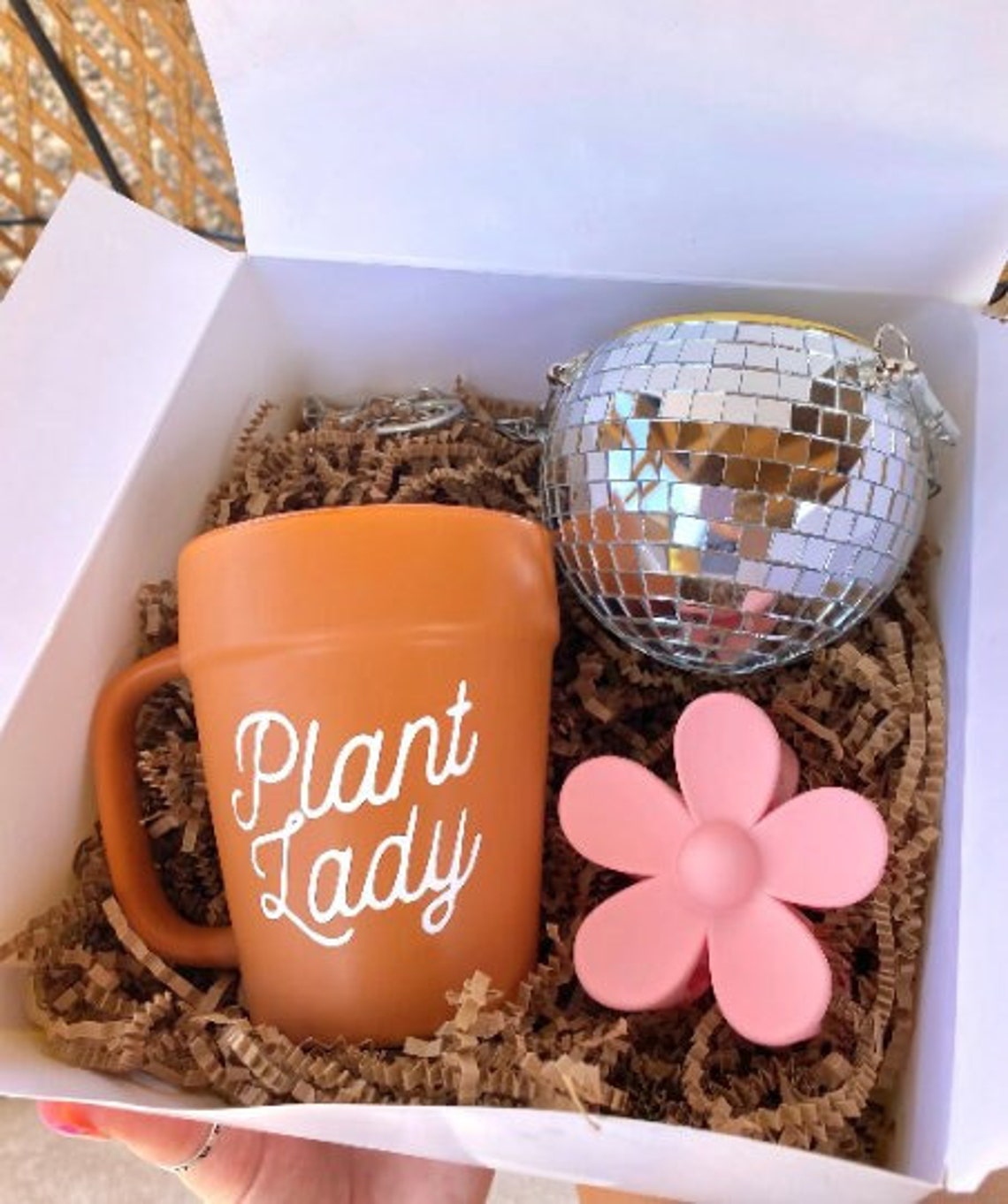 Disco Ball Planter Plant Lady Gift Box Set, Valentines Day, Birthday ...