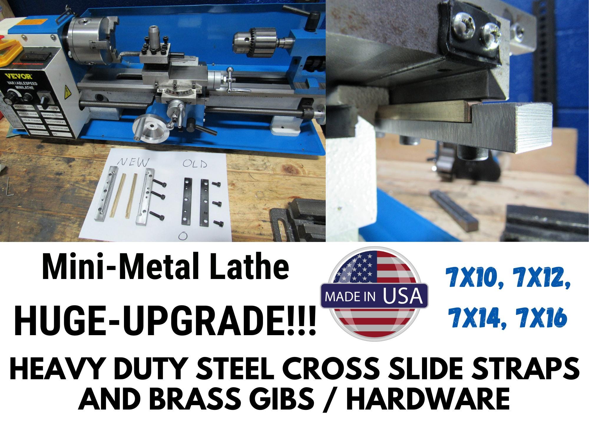 PRECISION UPGRADE/ Ultra Rigid Replacement- Mini Metal Lathe Heavy Duty ...
