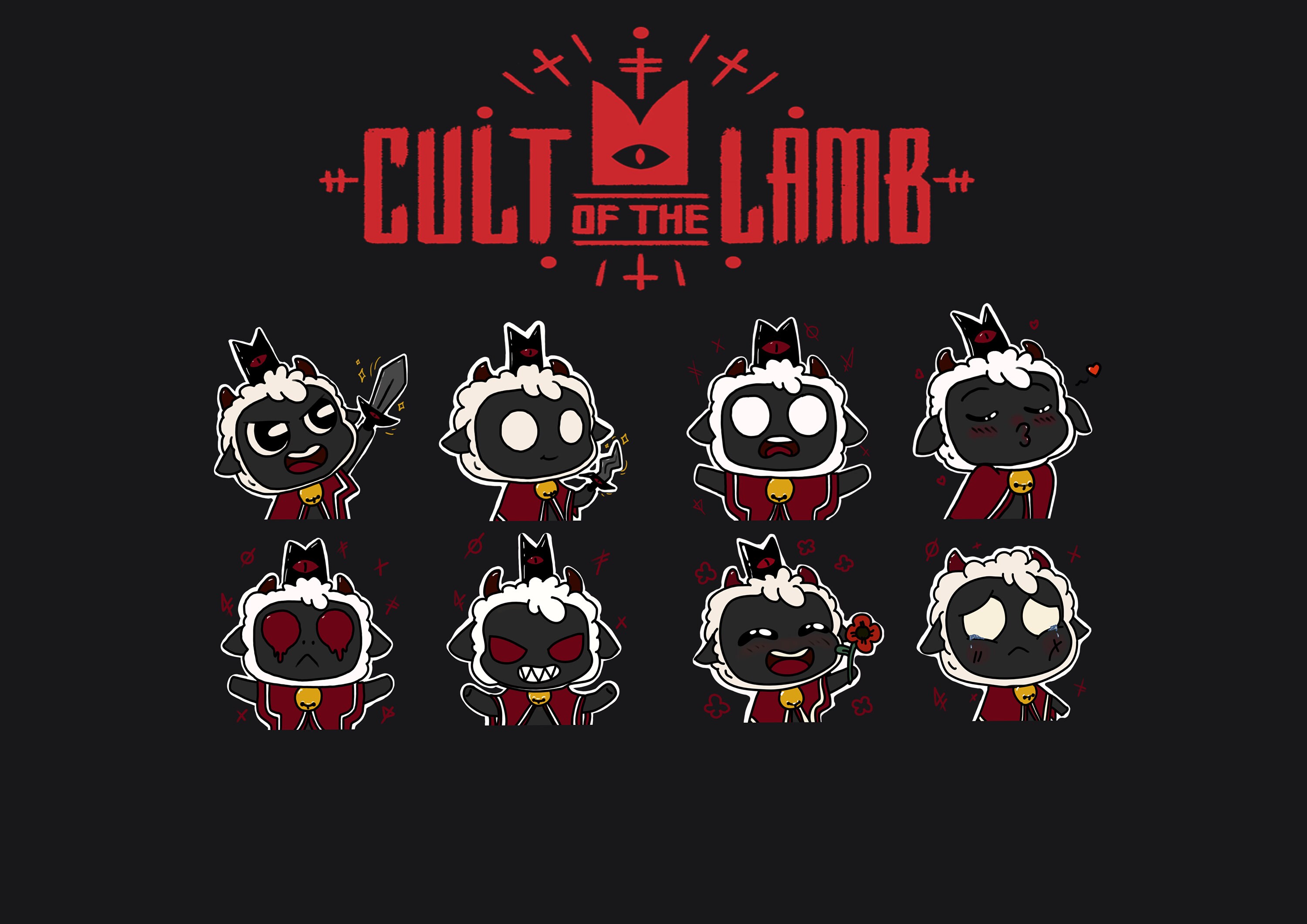 Cult of the Lamb Emotes Pack for Twitch and Discord - Etsy