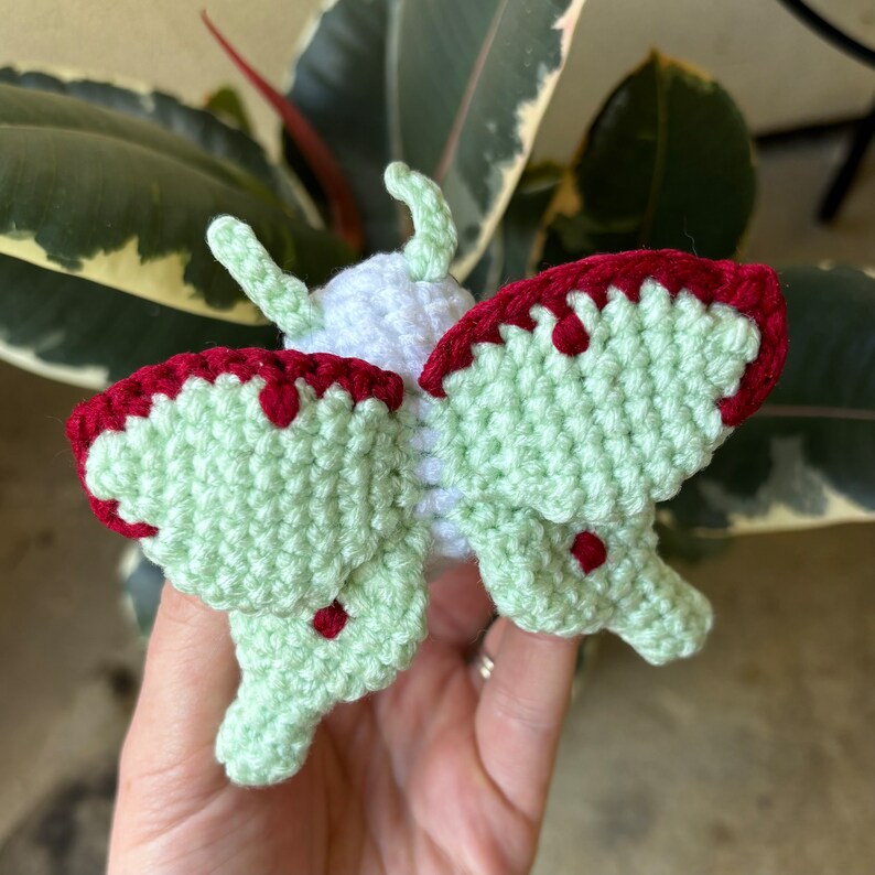 Mini Luna Moth Low Sew Crochet Pattern - Etsy