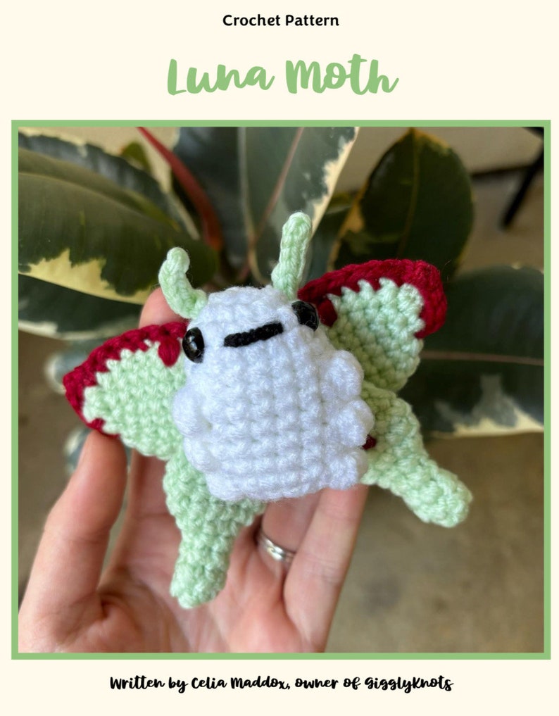Mini Luna Moth Low Sew Crochet Pattern - Etsy