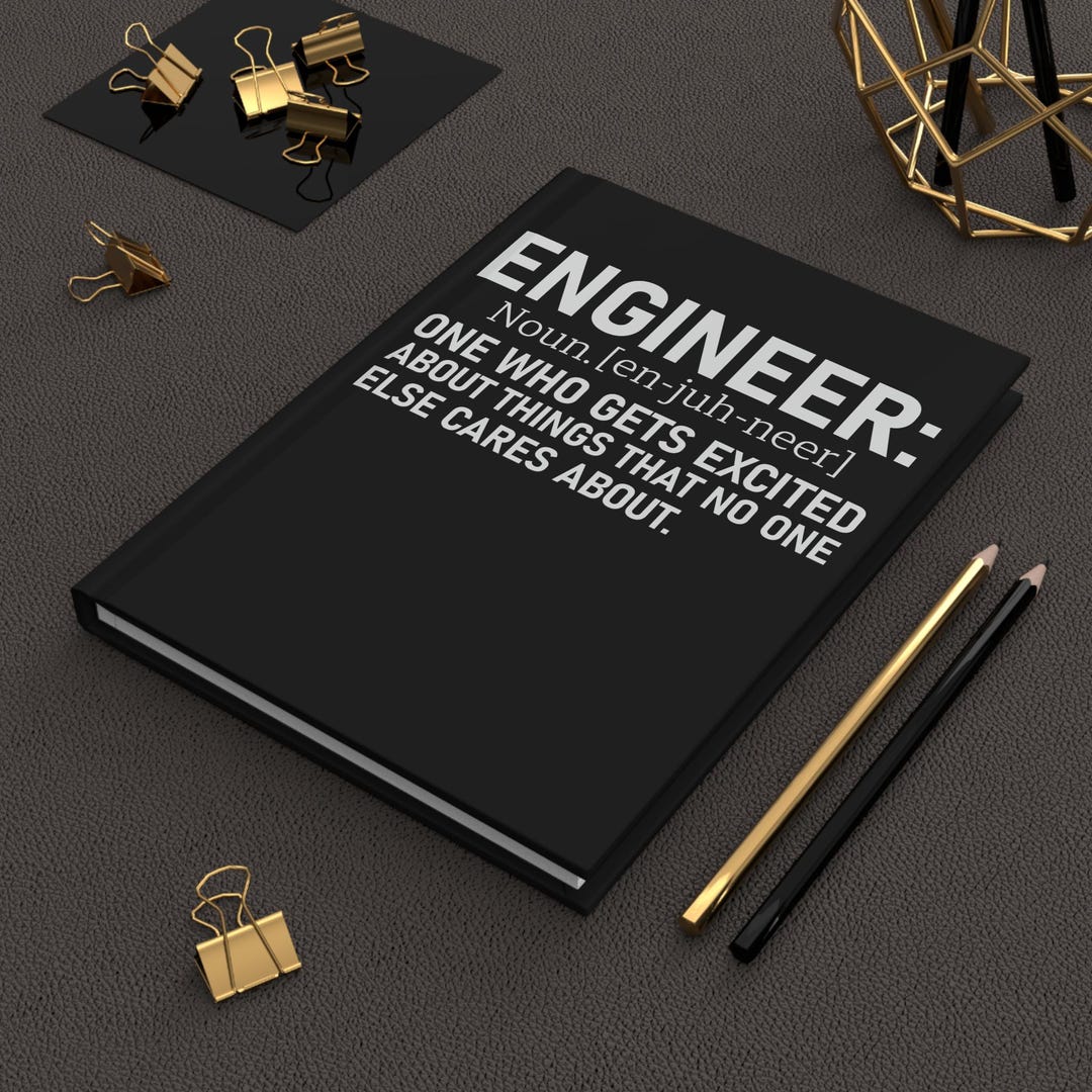 Engineer Definition Hardcover Journal, Gift for Engineers, Gift for ...