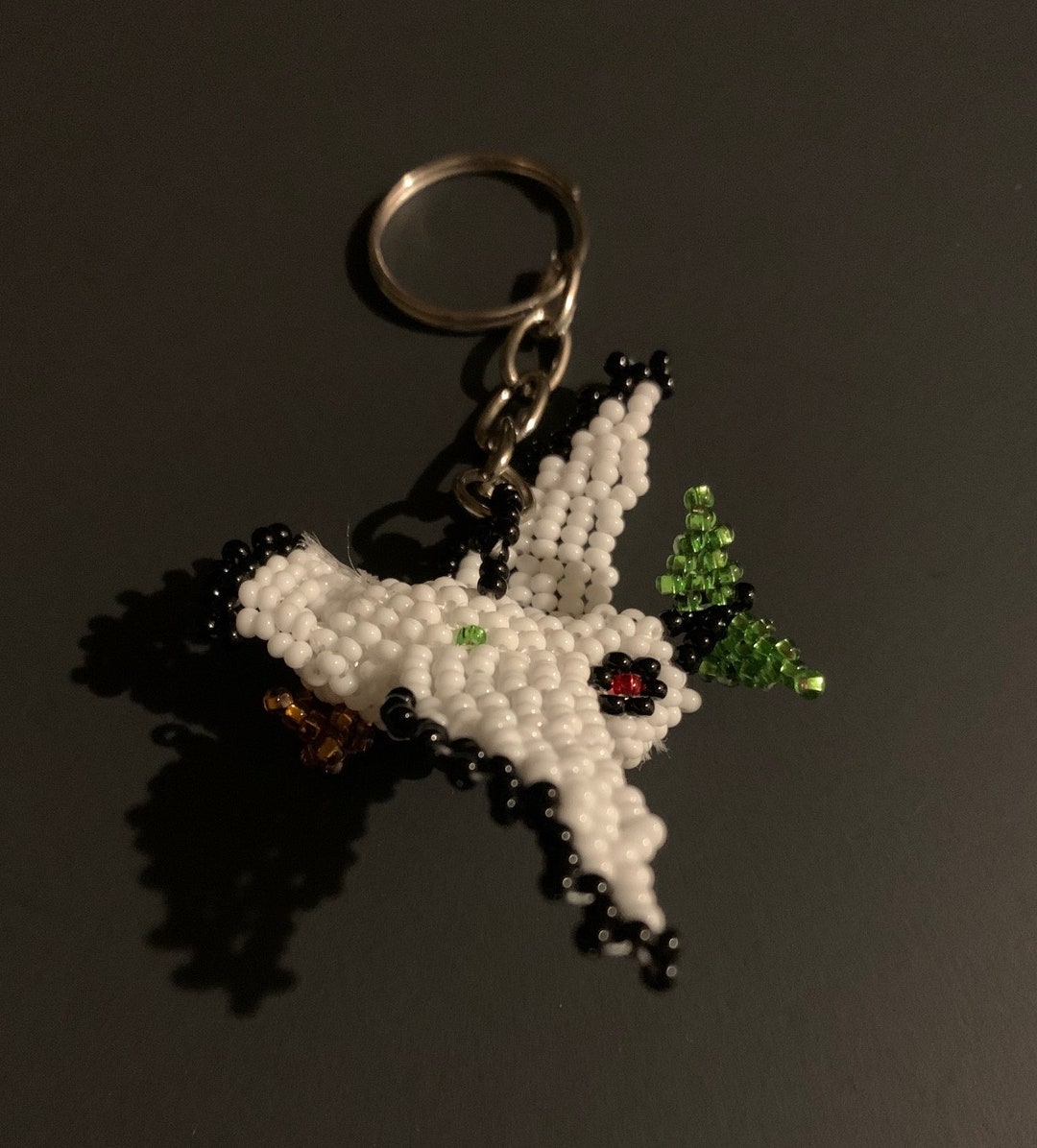 Hand-beaded Dove of Peace Key Ring Zipper Pull Purse Fob 28549 - Etsy