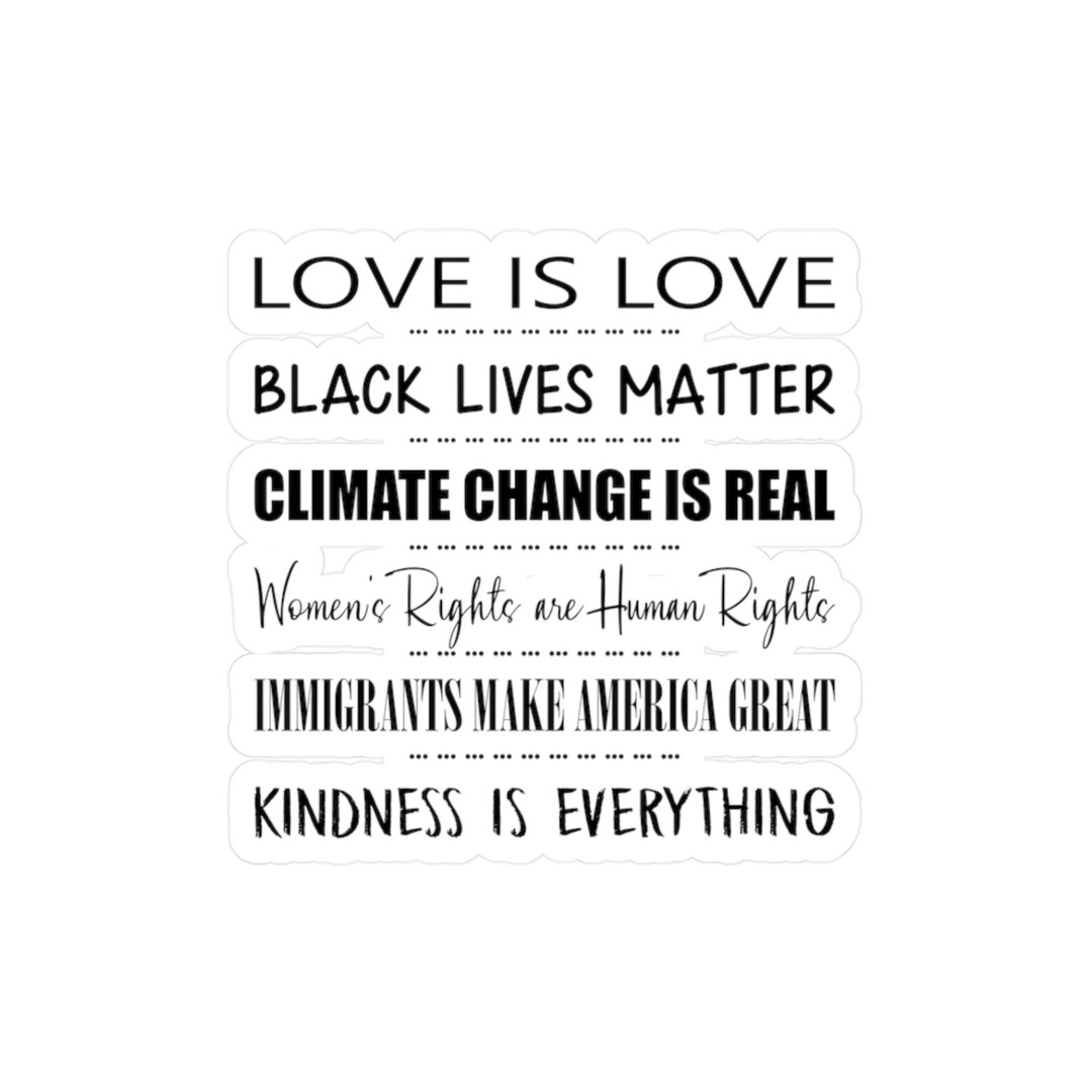 Positive Social Justice Vibes "love is Love..." Vinyl Decal - Etsy