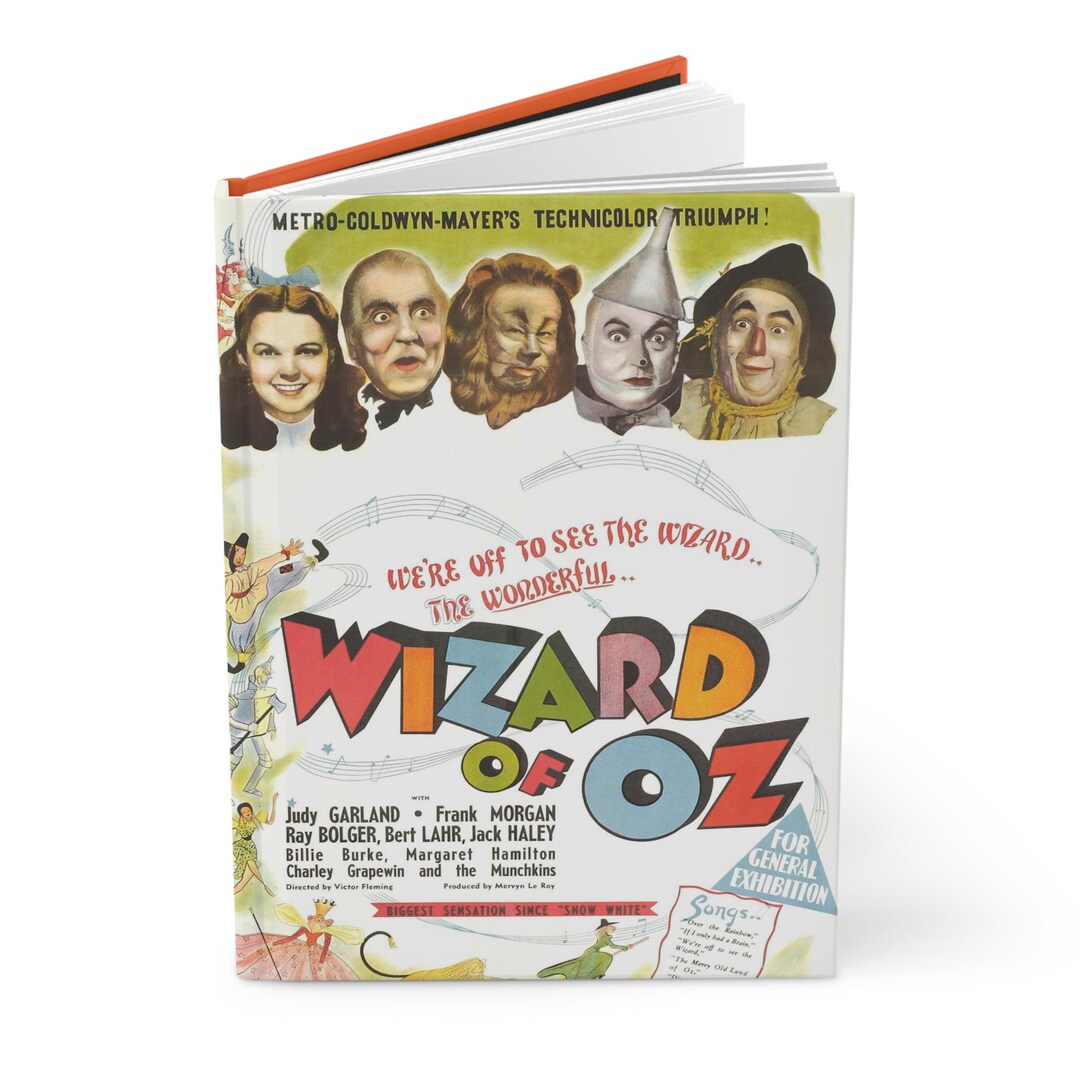 Hardcover Journal Notebook "wizard of Oz" Movie Poster Art - Etsy