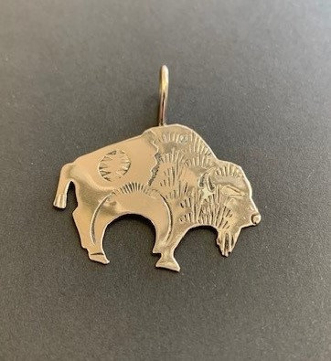 Navajo-crafted Alpaca Silver Buffalo Bison Pendant 26790 - Etsy