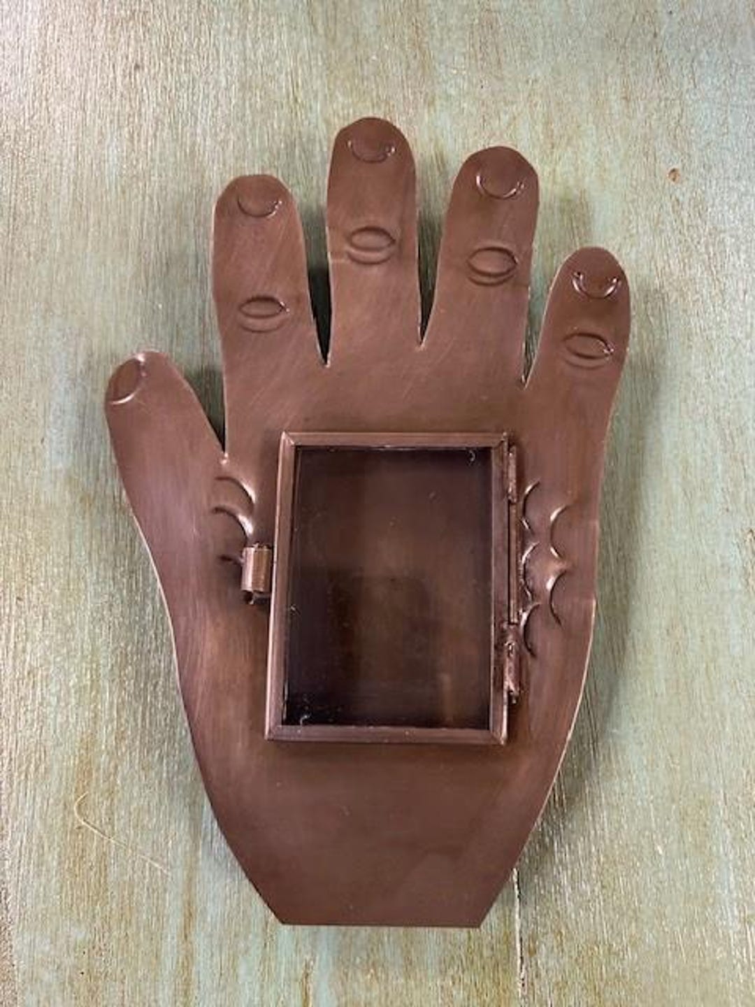Hand-crafted Tin Nicho in Stamped Open Hand Design 30073 - Etsy