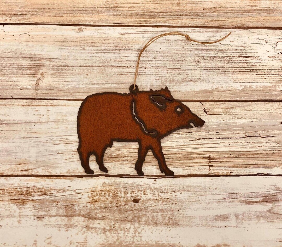 Cut Iron Javalina Ornament Wall Garden Wreath Tree Décor 24703 - Etsy