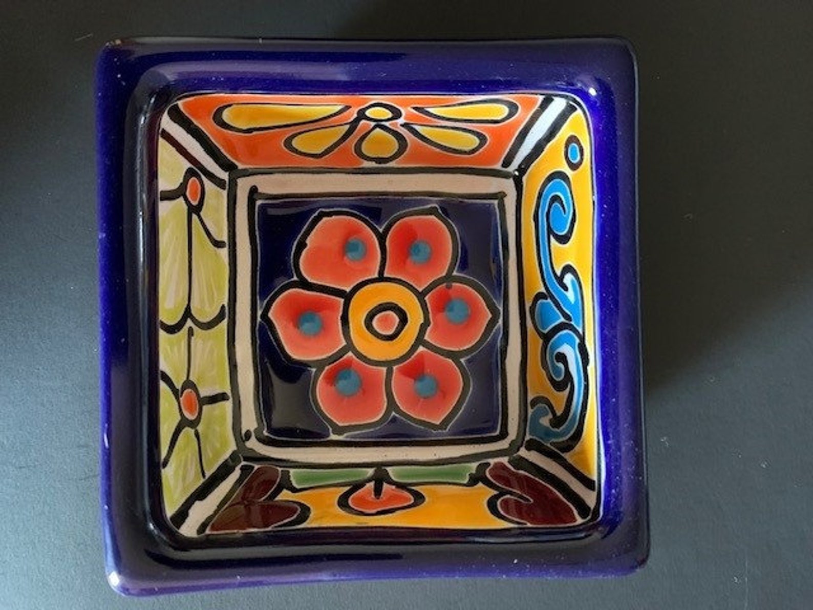 Authentic Hand-painted Talavera Square Bowl Dish, Lead Free – 24663 - Etsy