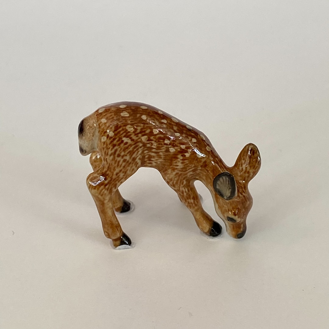 Hand-painted Miniature Fawn Deer Porcelain Figurine – 26488 - Etsy