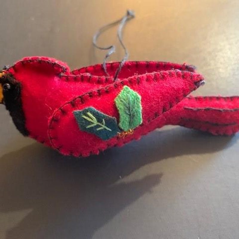 Embroidered Cardinal - Etsy