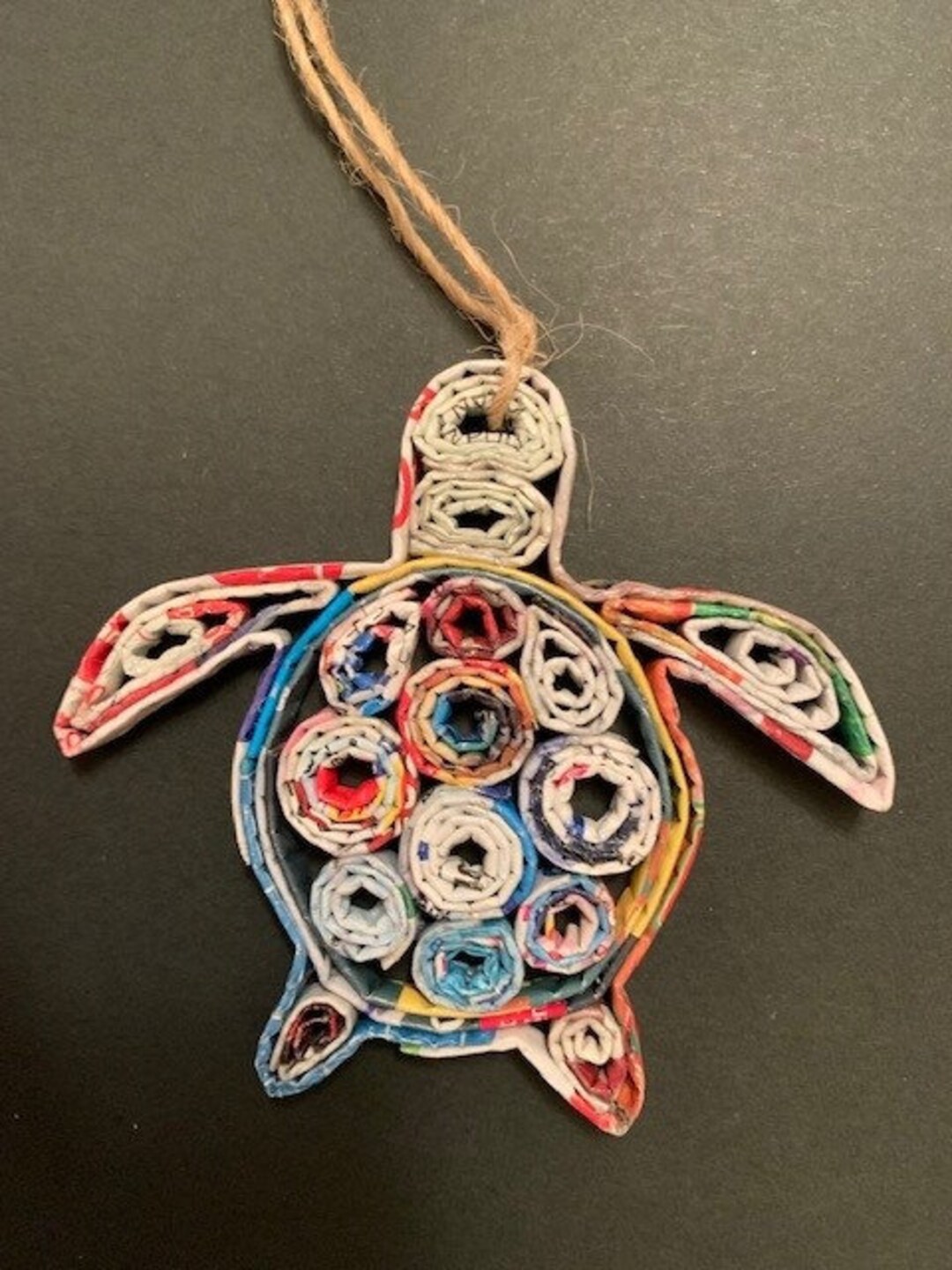 Hand-quilled Recycled Paper Sea Turtle Ornament - Etsy