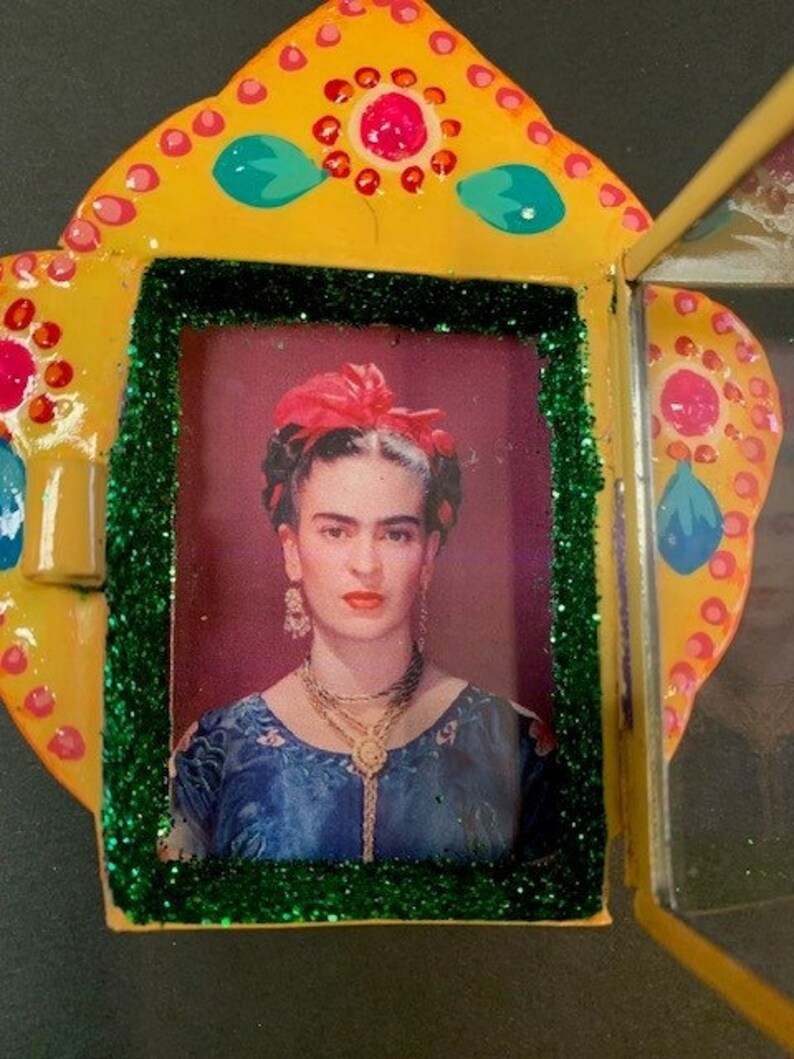 Hand-painted Tin Nicho With Frida Kahlo Image 28306 - Etsy