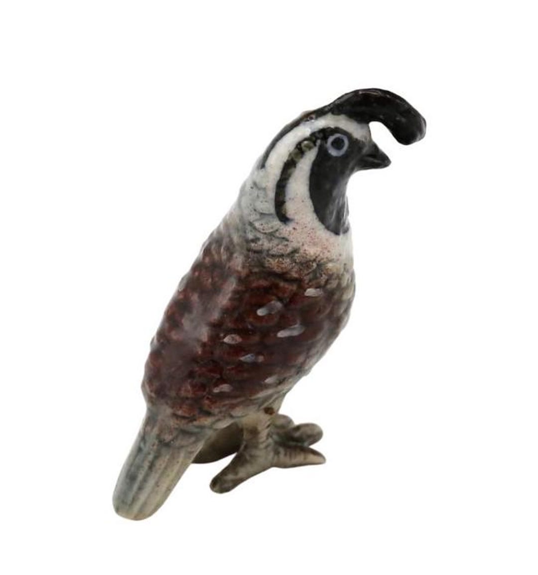 Hand-painted Miniature Porcelain California Quail Figurine - Etsy