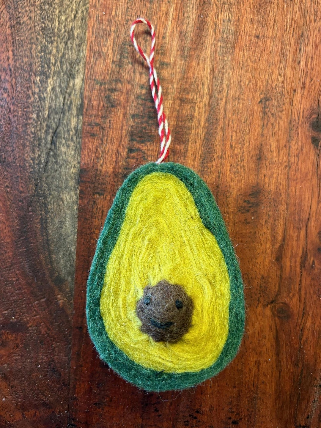 Hand-crafted Appliqued and Embroidered Felt Avocado Ornament 29398 - Etsy