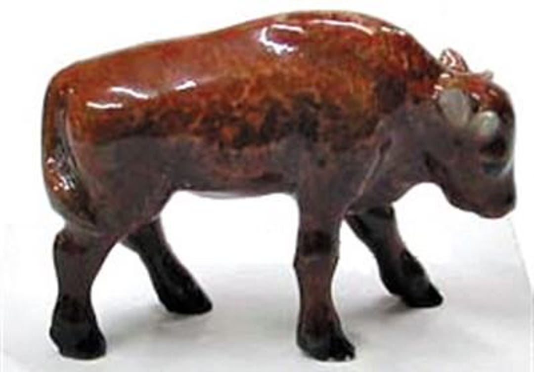 Hand-painted Miniature Porcelain Bison Buffalo Calf 28755 - Etsy