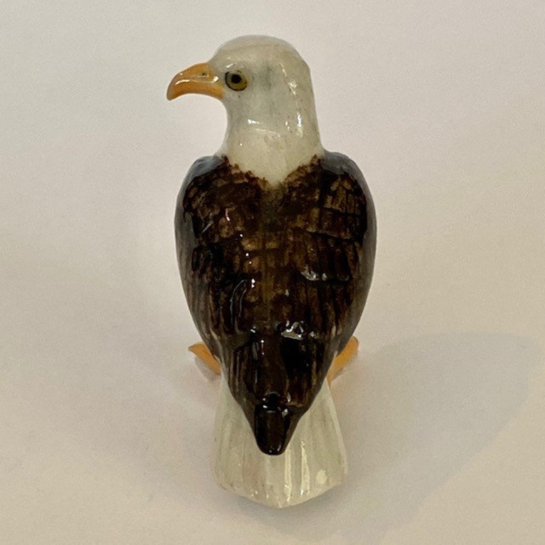 Hand-painted Miniature Bald Eagle Porcelain Figurine – 25117 - Etsy