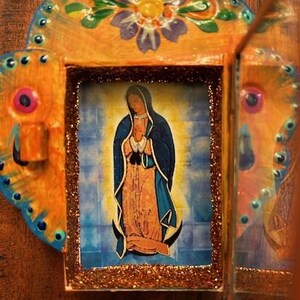 Hand-painted Tin Nicho With Our Lady of Guadalupe Image 29391 - Etsy
