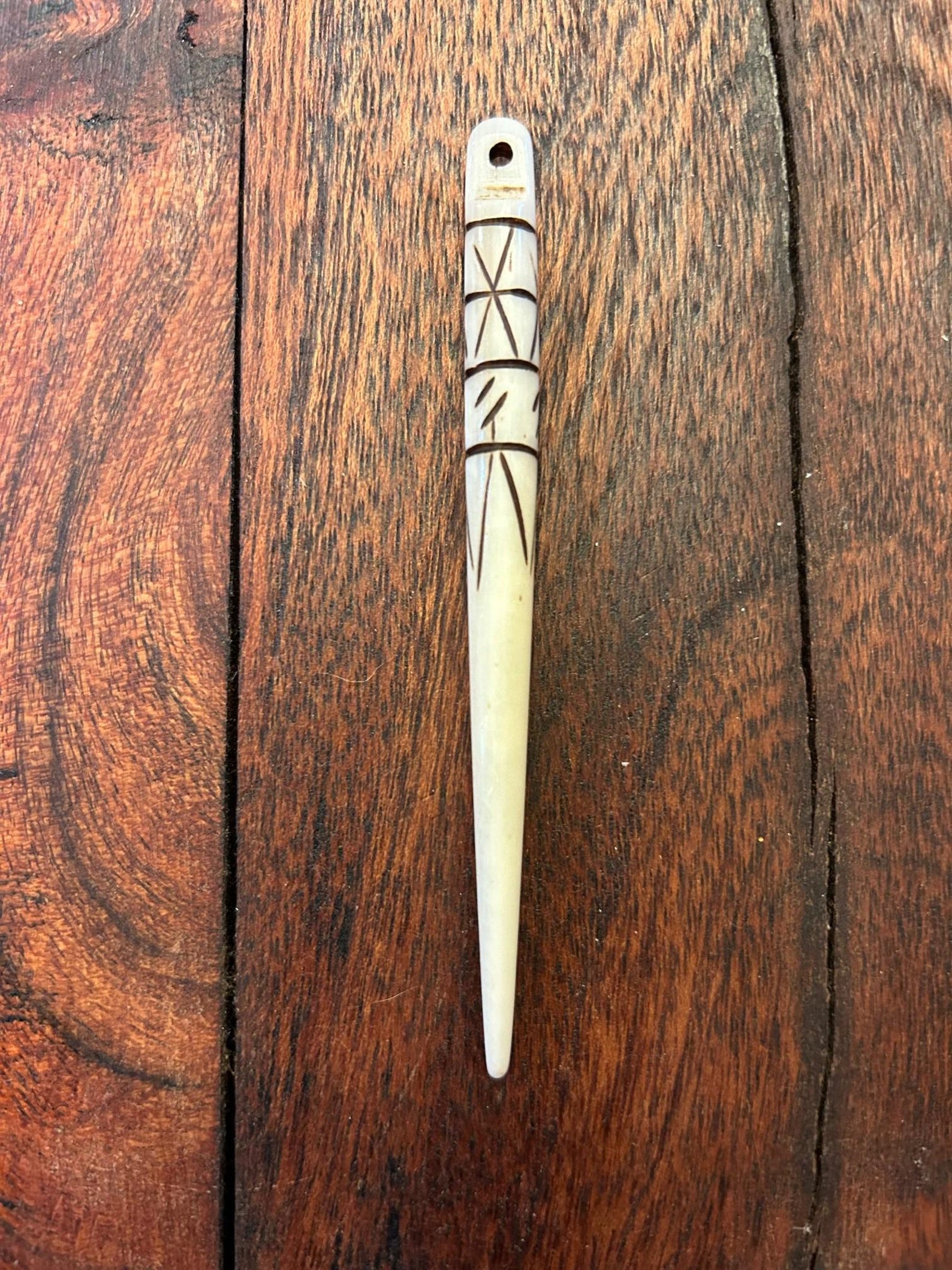Carved Tribal Buffalo Bone “pick” Pendant 4" Length 28873 - Etsy