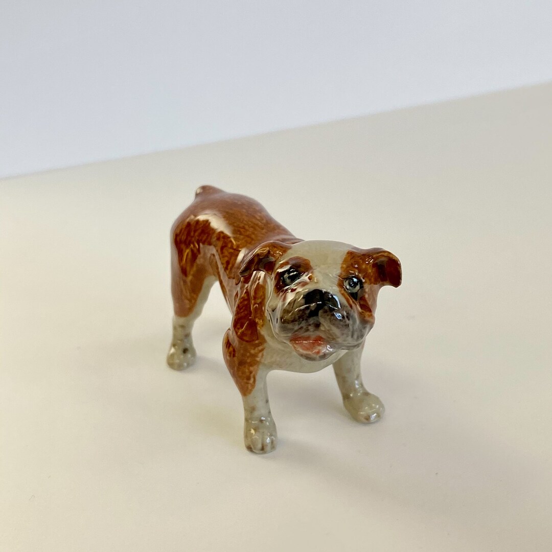 Hand-painted Miniature Bulldog Porcelain Figurine – 25113 - Etsy
