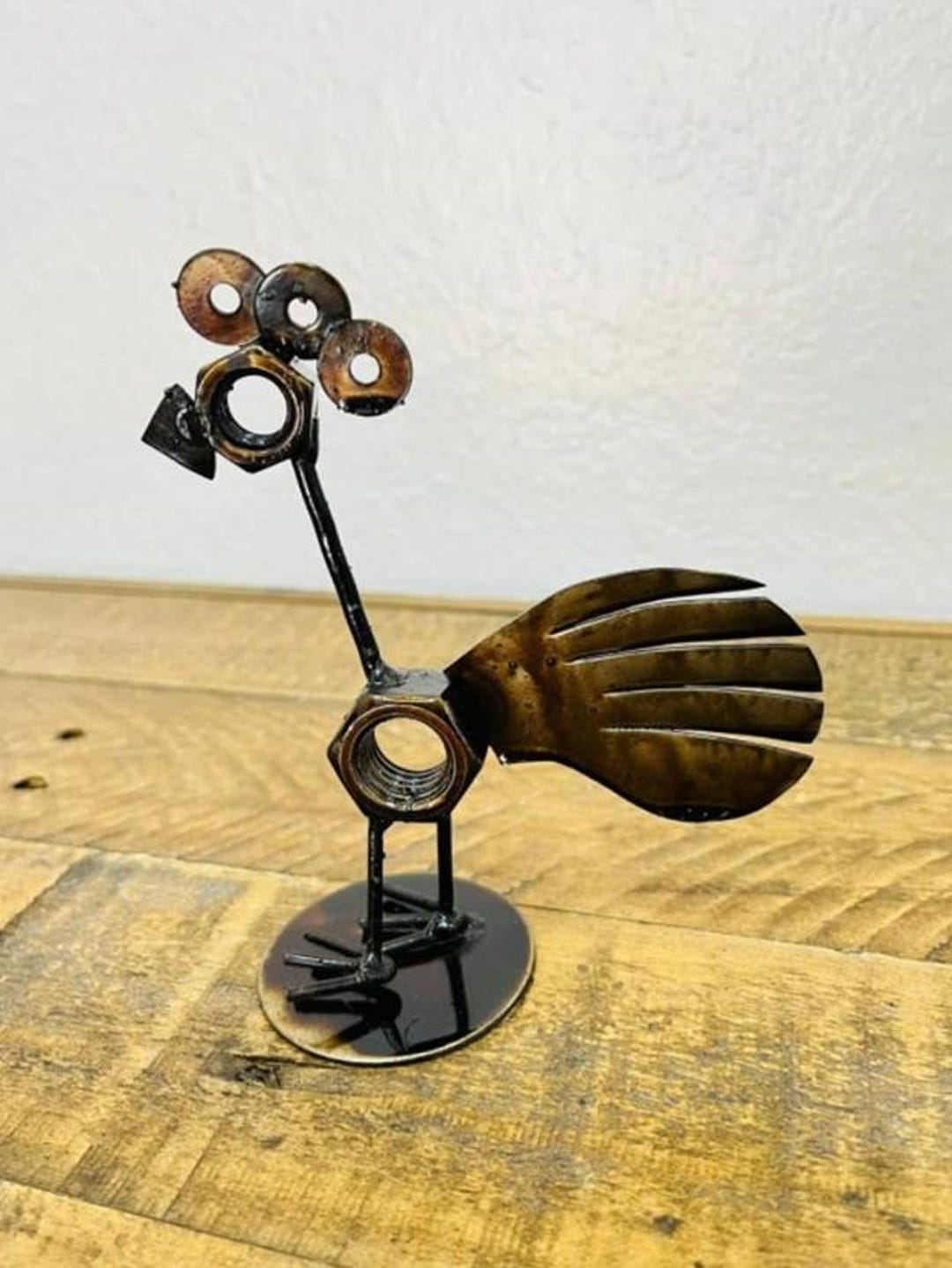 Recycled Metal Spark Plug Art Rooster 26053 - Etsy