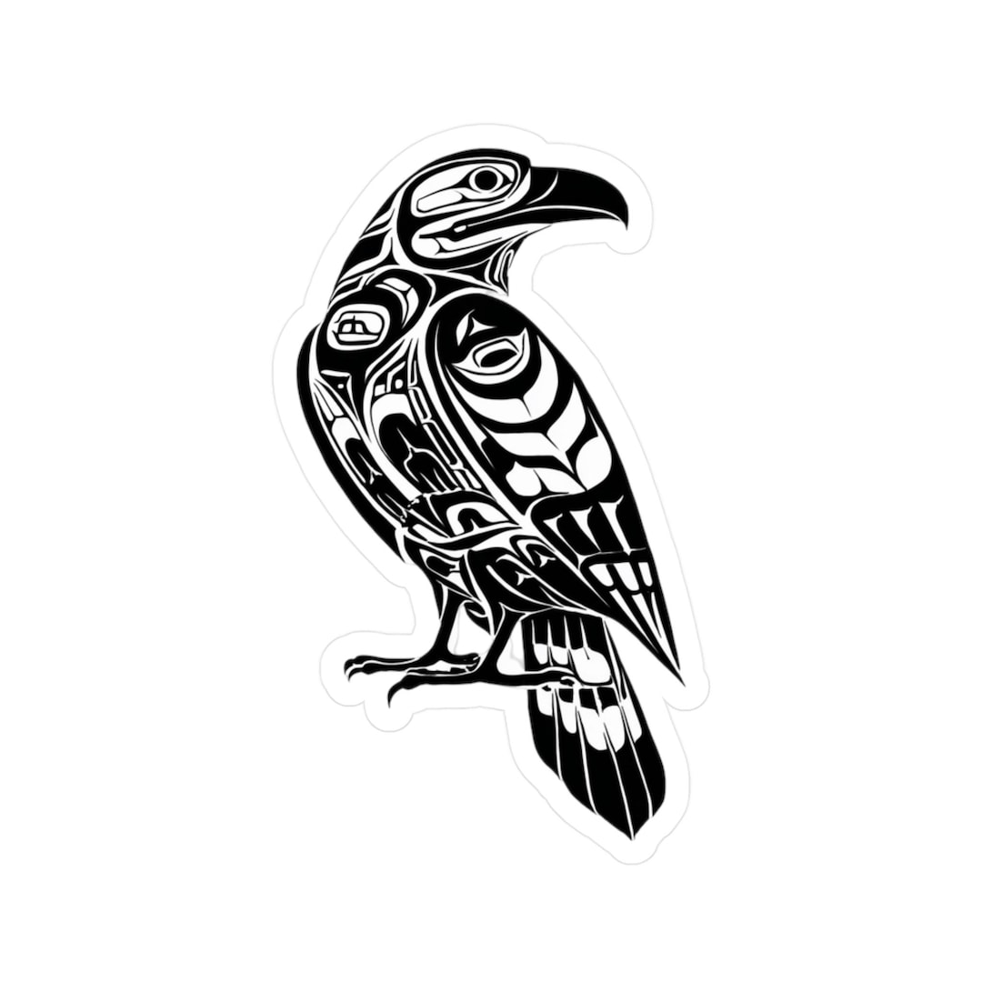 Pacific Northwest Haida-inspired Raven Vinyl Decal - Etsy