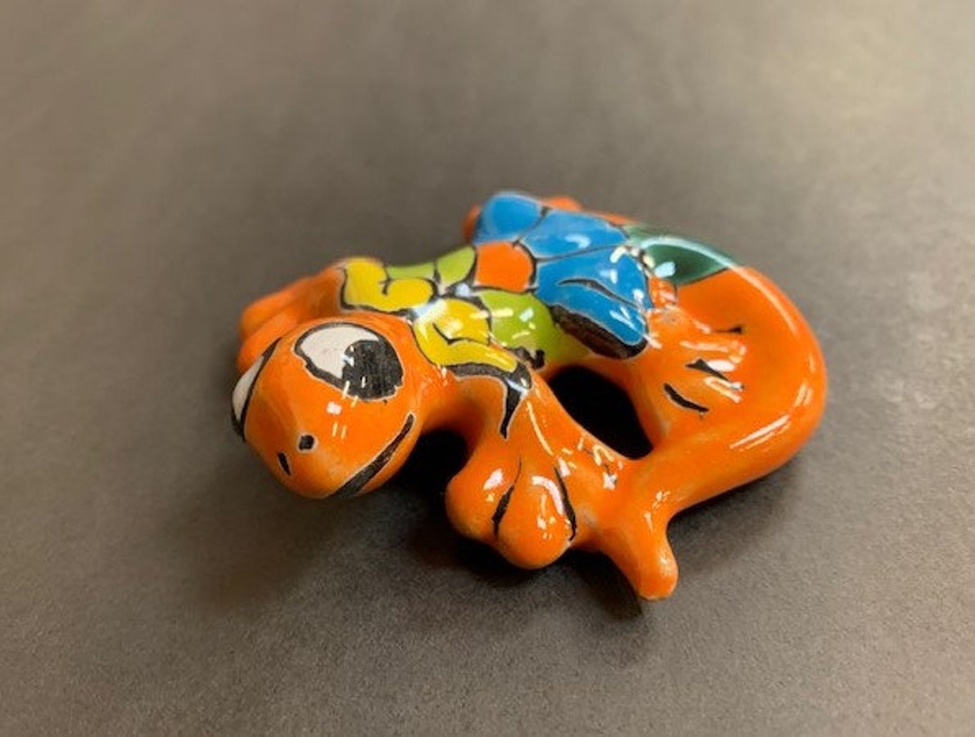 Authentic Talavera Mini Salamander Lizard Yellow 26806 - Etsy