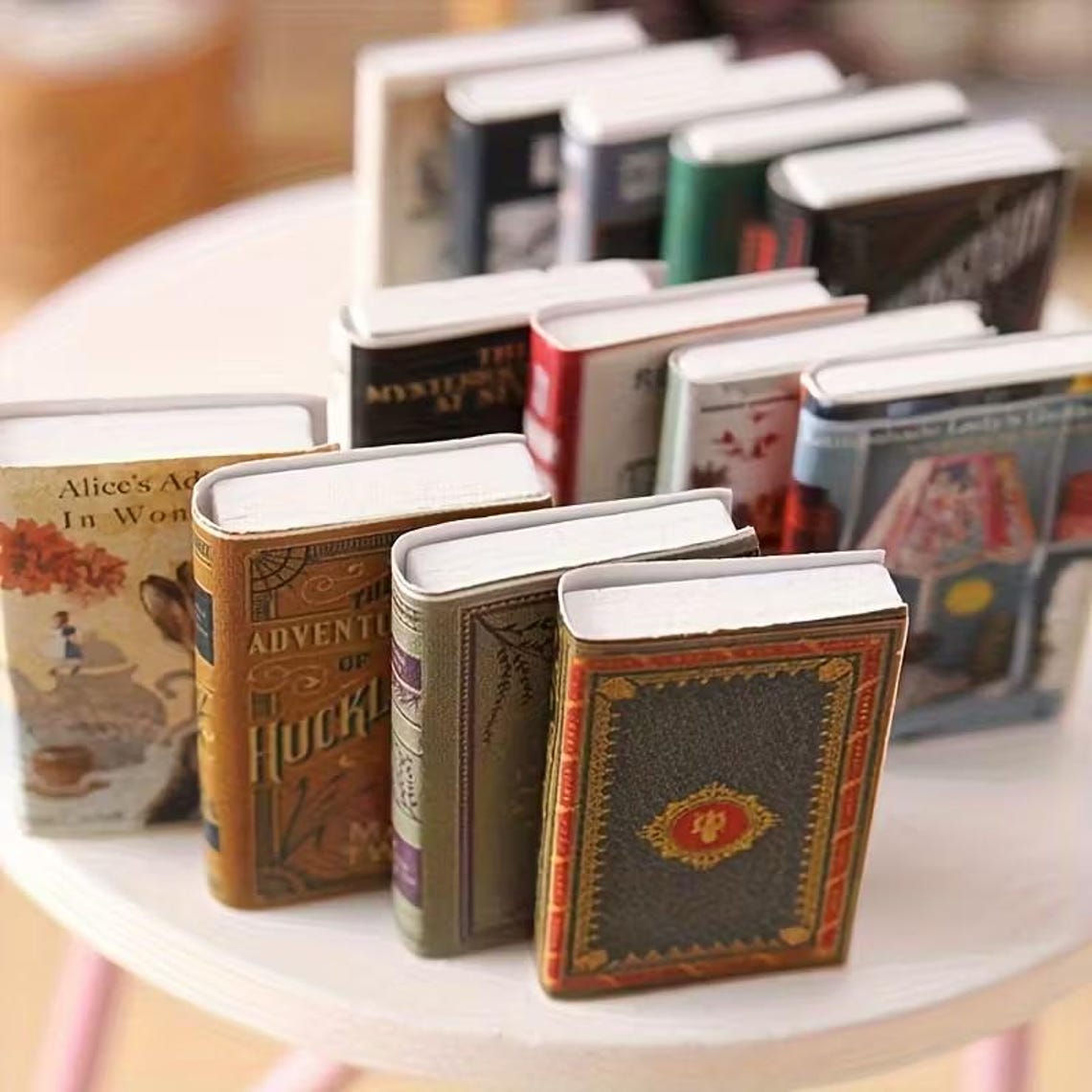 Set/5 Miniature Books for Dollhouse, Diorama, Craft Project, Art ...