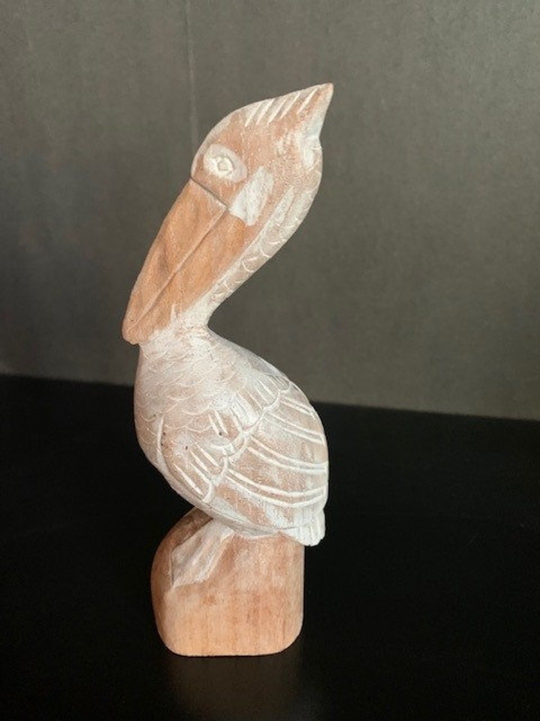 Hand-carved Wood Pelican Figurine 27048 - Etsy