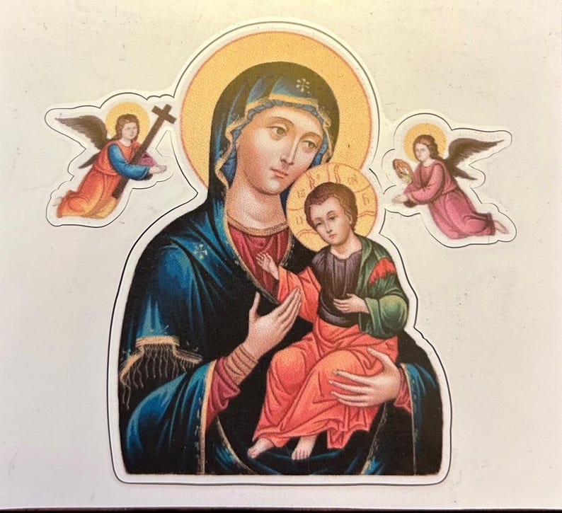 Virgin Mary Our Lady of Perpetual Help Vinyl Decal 31363 - Etsy