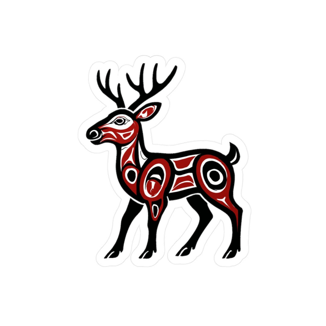 Pacific Northwest Haida-inspired Vinyl Deer Decal - Etsy