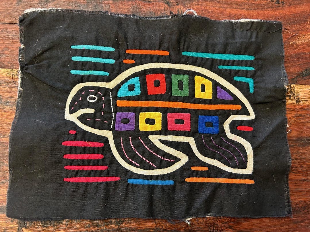 Sea Turtle Design San Blas Islands Applique Mola 29650 - Etsy