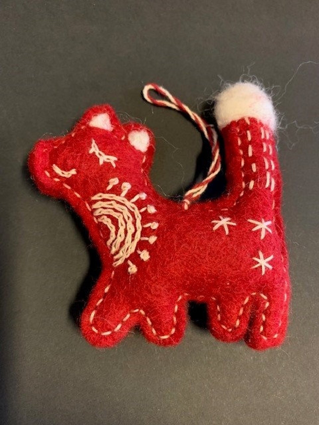 Hand-crafted Embroidered Felt Ornament of a Nordic Winter Fox 28029 - Etsy