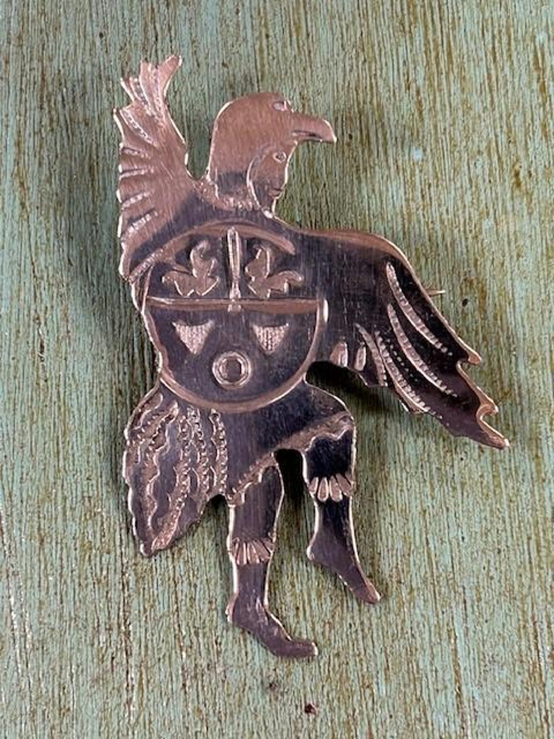 Navajo-crafted XL Alpaca Silver Pin Brooch of an Eagle Dancer 29024 - Etsy