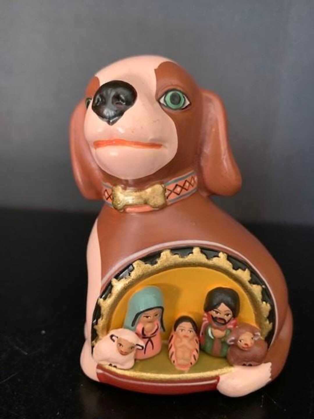 Ceramic Holiday Nativity With Dog Shape 26386 - Etsy