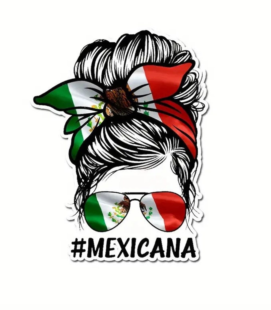 Uv-resistant Vinyl Decal Sticker of Beautiful Mexican Woman and “# ...