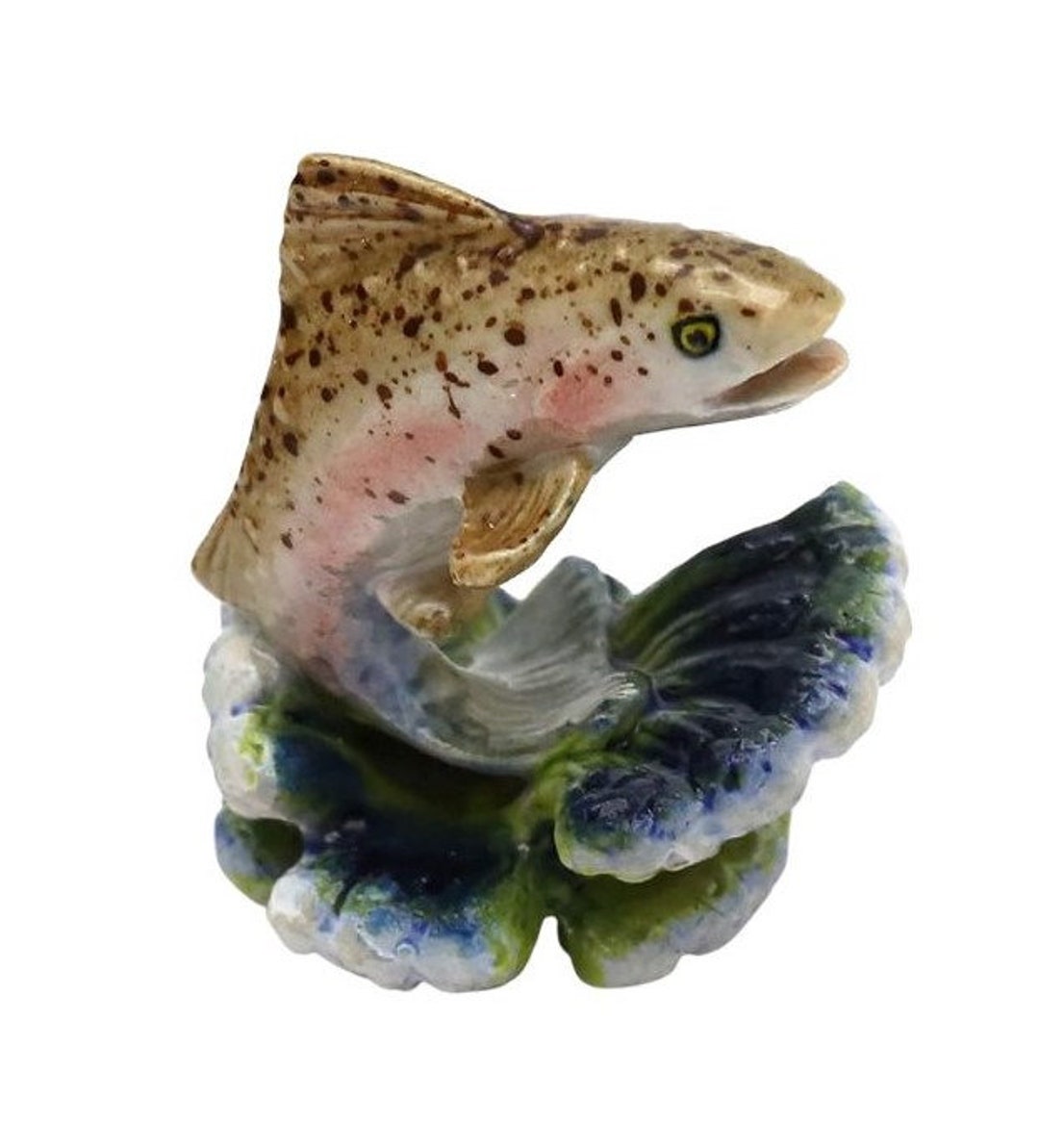 Hand-painted Miniature Porcelain Trout Fish Figurine 27085 - Etsy