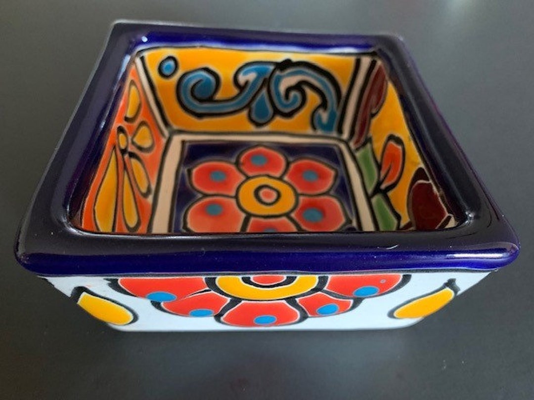 Authentic Hand-painted Talavera Square Bowl Dish, Lead Free – 24663 - Etsy