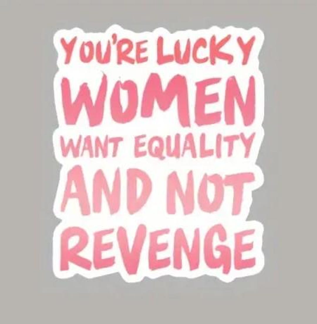 XXL Die Cut Vinyl Decal “you’re Lucky Women Want Equality and Not ...