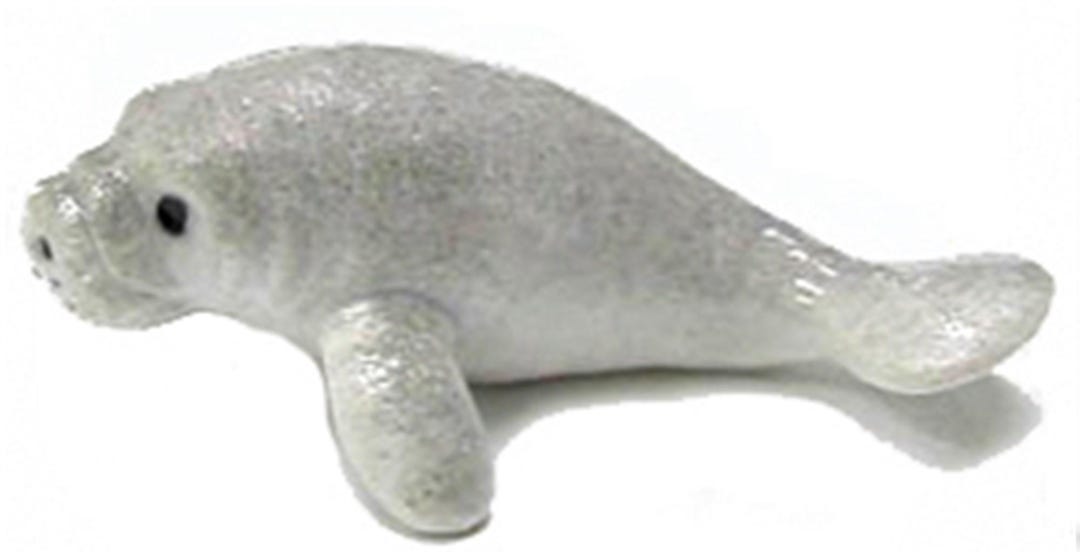 Hand-painted Miniature Porcelain Manatee 28777 - Etsy
