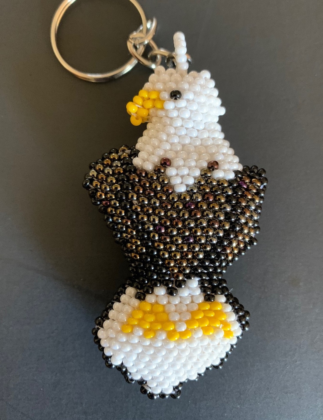 Hand-beaded Eagle Key Ring Zipper Pull Purse Fob 28548 - Etsy