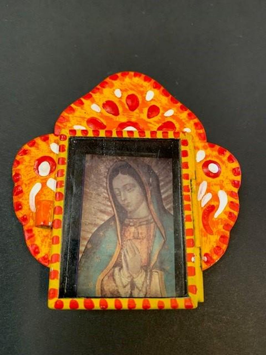 Hand-painted Tin Nicho With Our Lady of Guadalupe Image 28310 - Etsy